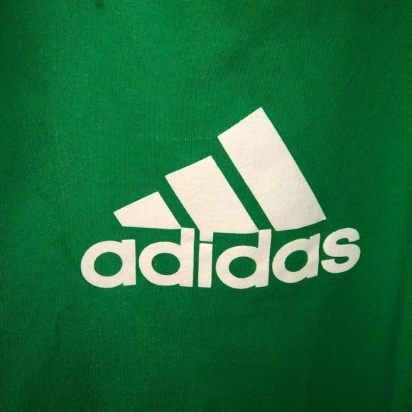 adidas | Shirts | Adidas Jumbo Classic 3 Stripe Logo Lg Green Ts | Poshmark